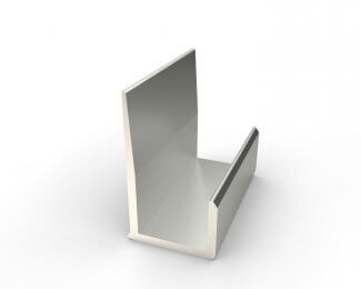 Aluminum J-Cap - 3/8" Face for 3/8" Material | Eagle Mouldings