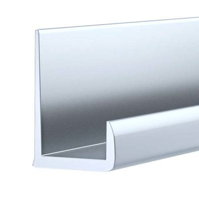 Aluminum J Cap Edge Trim -1/2" Face for 3/4" Material