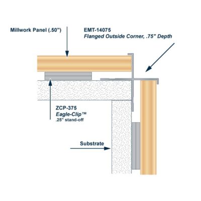 Flanged Millwork Aluminum Outside Corner Trim | Eagle Aluminum