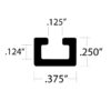 Aluminum C Channel – Slide Track – .375 X .250 - Eagle Aluminum