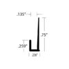 Aluminum J-Cap - 1/4" Face for 1/8" Material - Eagle Aluminum
