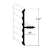 1.5-Inch Fluted Face T-Shaped Metal Flashing | Eagle Mouldings