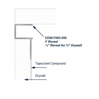 F Reveal- Architectural Trims – 5/8" Drywall - Eagle Aluminum