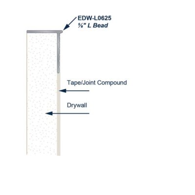 5/8" L Bead - Architectural Aluminum Trims - 5/8" Drywall - Eagle Aluminum