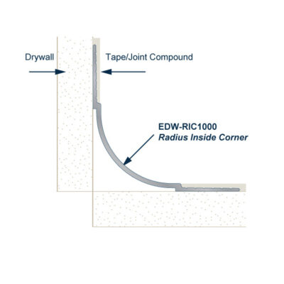 1″ Bullnose Inside Corner for Drywall Architectural Trims