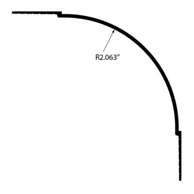 2″ Bullnose Inside Corner Radius Trim for Drywall